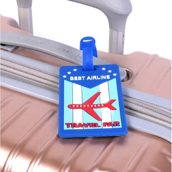 Silicon Thẻ Tên Vali Hành Lý - Máy Bay Xanh